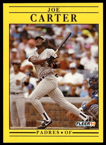 1991 Fleer Baseball Card Joe Carter San Diego Padres #525 | eBay