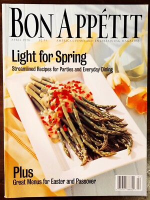 BON APPETIT MAGAZINE, Apr 1998, Light for Spring, Easter & Passover ...
