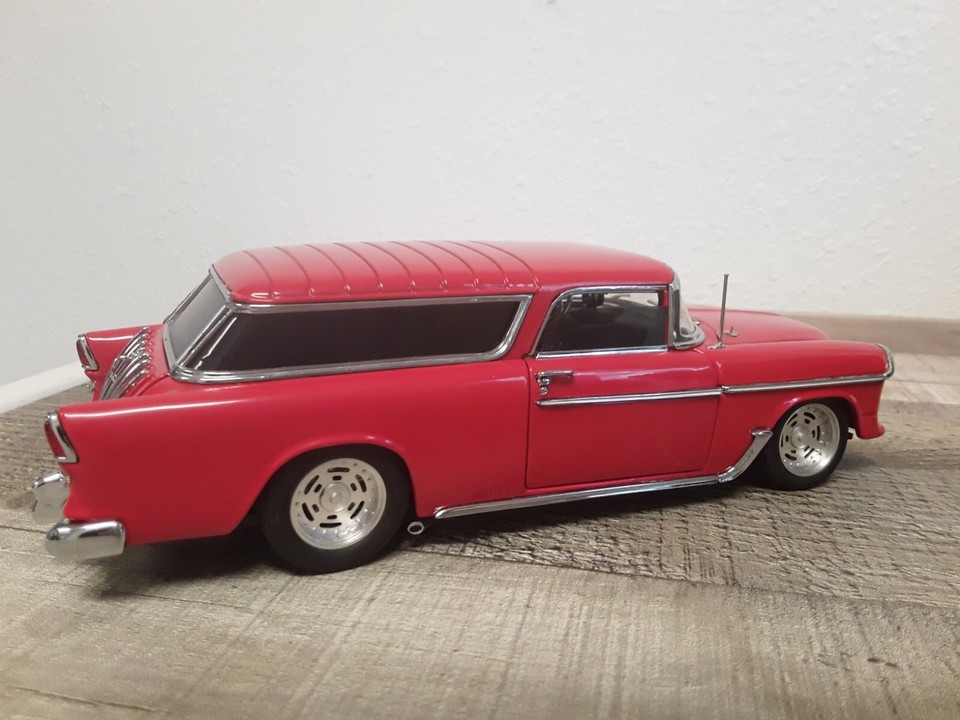 Danbury Mint TORCH RED 1955 CHEVY Chevrolet NOMAD STREET MACHINE 1/24 ...