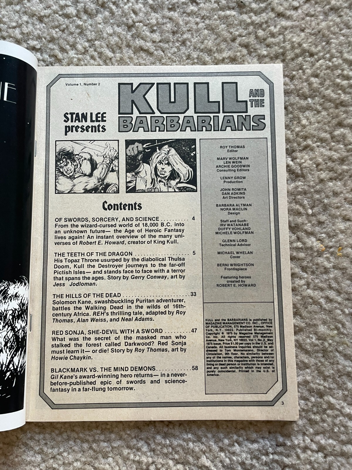 Kull And The Barbarians #2 Bronze Age Marvel Comic Book | eBay