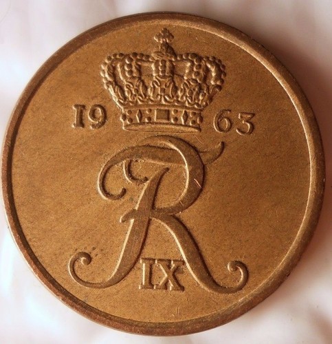1963 DENMARK 5 ORE - High Quality Vintage Coin - FREE SHIPPING ...