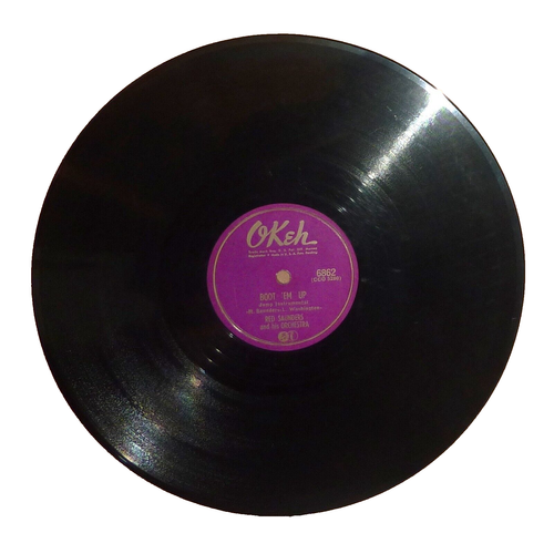 10" 78 RPM SHELLAC RECORD by RED SAUNDERS and his ORCHESTRA "BOOT EM ...