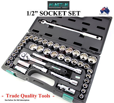 HONITON 1/2" SOCKET SET DIN GERMAN STANDARDS TRADE QUALITY TOOLS ...