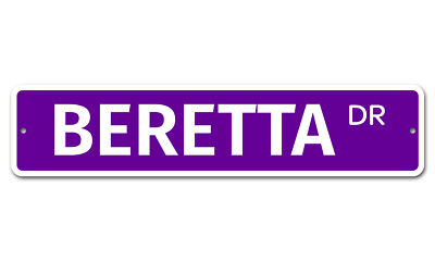 5274 SS Beretta 4" x 18" Novelty Street Sign Aluminum | eBay