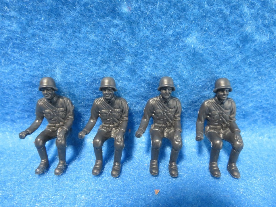 Marx/CTS WWII seated German infantry dark gray X 4 | eBay