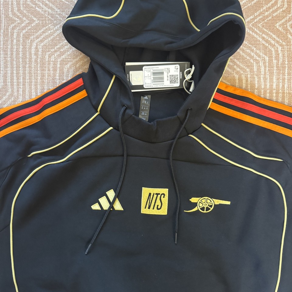 New UNRELEASED 25/26 Arsenal Adidas x NTS Radio XL Travel Hoodie Black ...