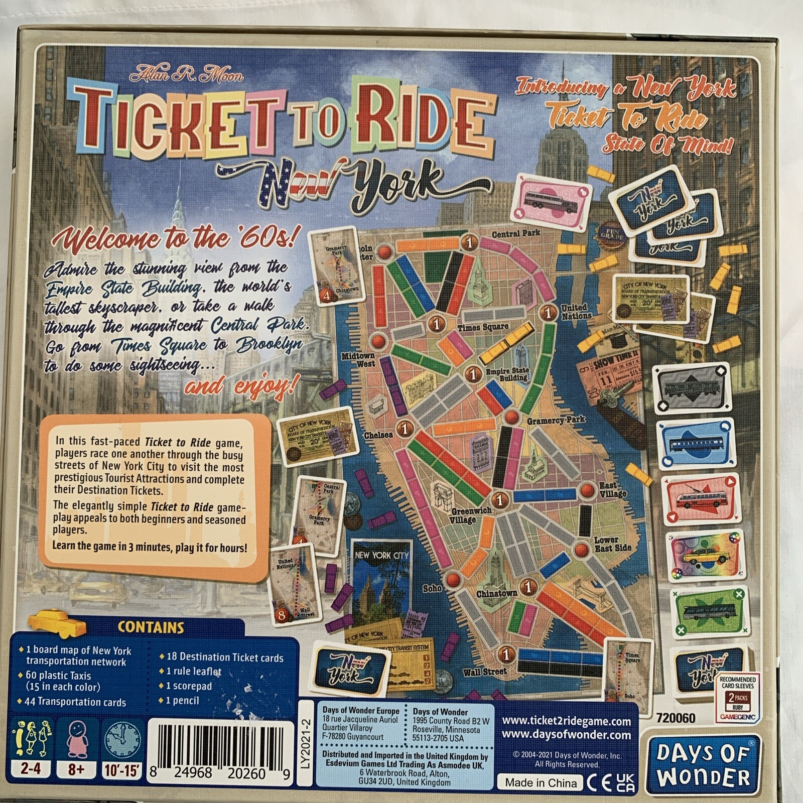 Ticket To Ride: New York - Board Game By Days Of Wonder (2019) Complete ...