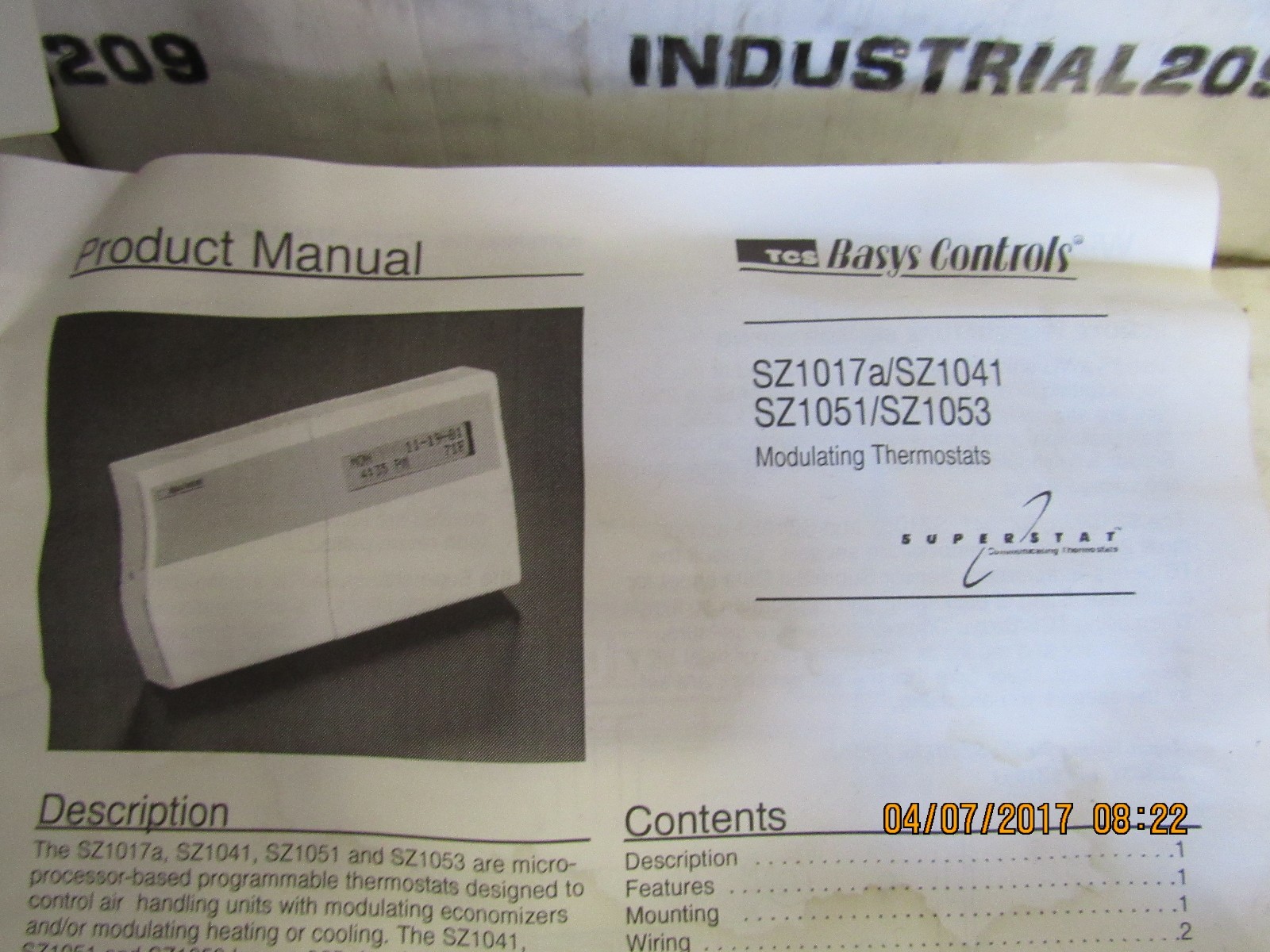 TCS BASYS MICROPROCESSOR BASED 365 PROGRAMMABLE THERMOSTAT SZ1053 NEW ...