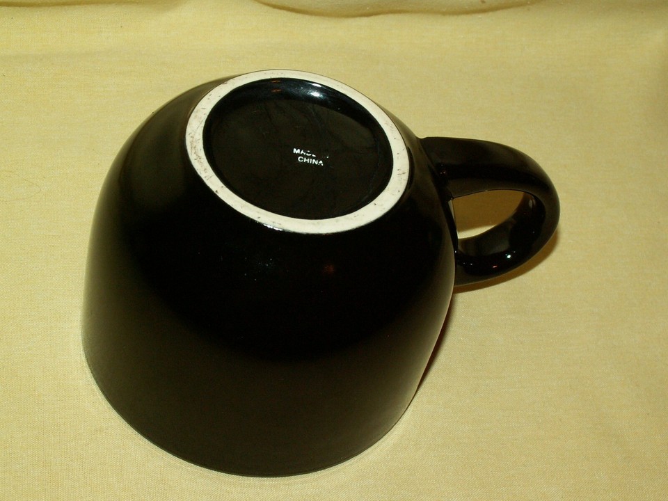 FEDERAL RESERVE MUG BANK ATLANTA BLACK GOLD LARGE COFFEE TEA CUP GA ...