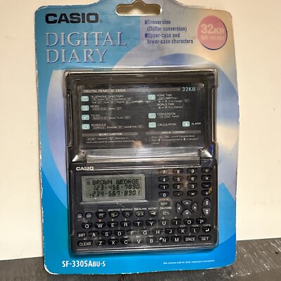 Vintage Casio SF-3305Abu-s Digital 32kb (Memory) Diary Brand New ...