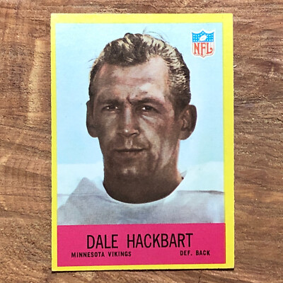 1967 Philadelphia Football Dale Hackbart #102 NM Rookie RC Minnesota ...
