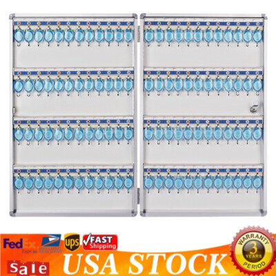 96 Key Wall Mount Storage Cabinet Lock Box Safe Car Dealership Holder ...