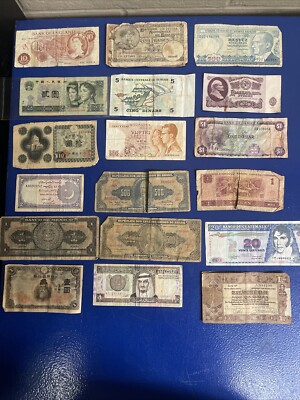 Random Lot Of 18 Vintage Banknotes | eBay