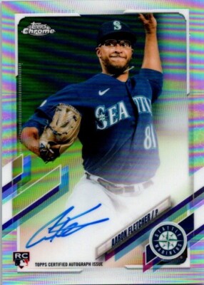 2021 TOPPS CHROME ROOKIE AUTOGRAPH REFRACTOR #RA-AF AARON FLETCHER 310/ ...