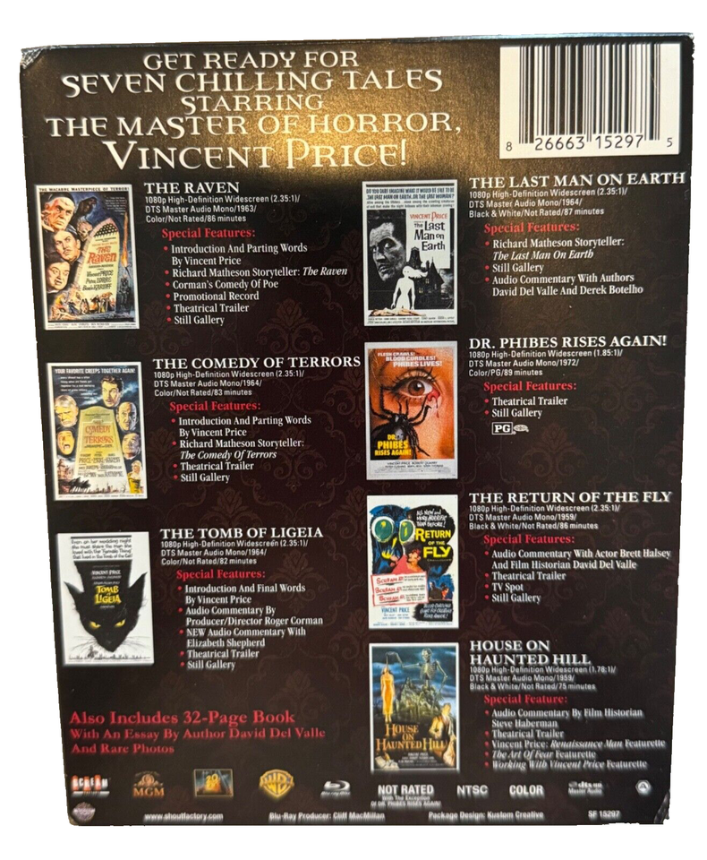 The Vincent Price Collection II Scream Factory Blu-Ray | eBay