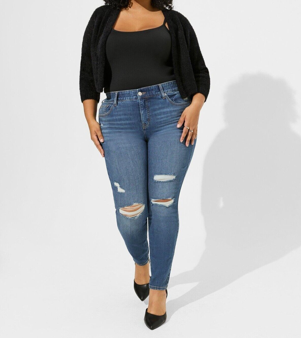 Torrid Eyelash Shrug Sweater Black Plus Size 3 3X 22 24 #G14423 | eBay