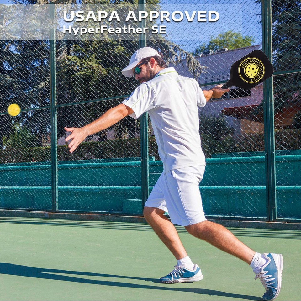Pickleball Paddles Set of 2 USAPA Approved Fiberglass Rackets with 4 ...