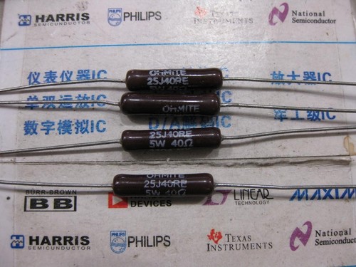 1x 40R 5W Vitreous Enamel Conformal Axial Wirewound Resistors 5% 40Ω ...