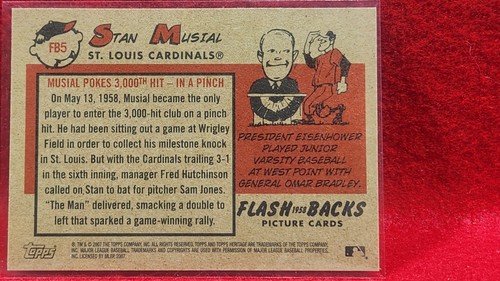 2007 Topps Heritage Baseball Flashbacks #FB5 Stan Musial - St. Louis ...