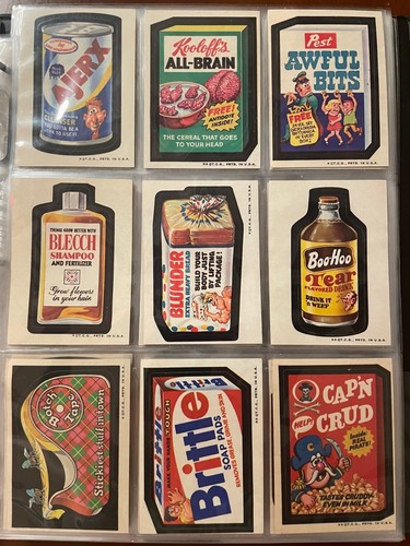 1973 TOPPS WACKY PACKAGES SERIES 2 COMPLETE TAN BACK SET (33) w/PUZZLE ...