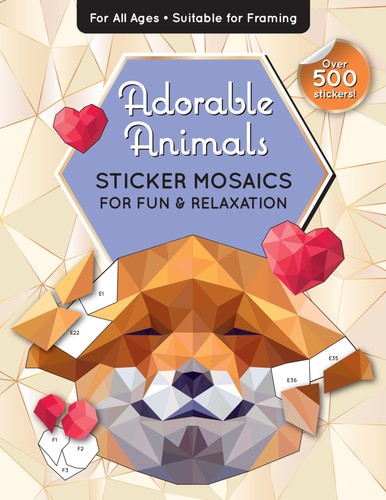 Sticker By Number Adorable Animals Book for All Ages, Sticker Mosaics ...