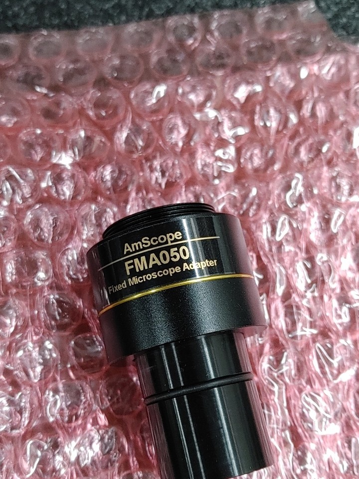 AMSCOPE FMA050 Fixed Microscope Adapter C Mount Magnification Reduction ...