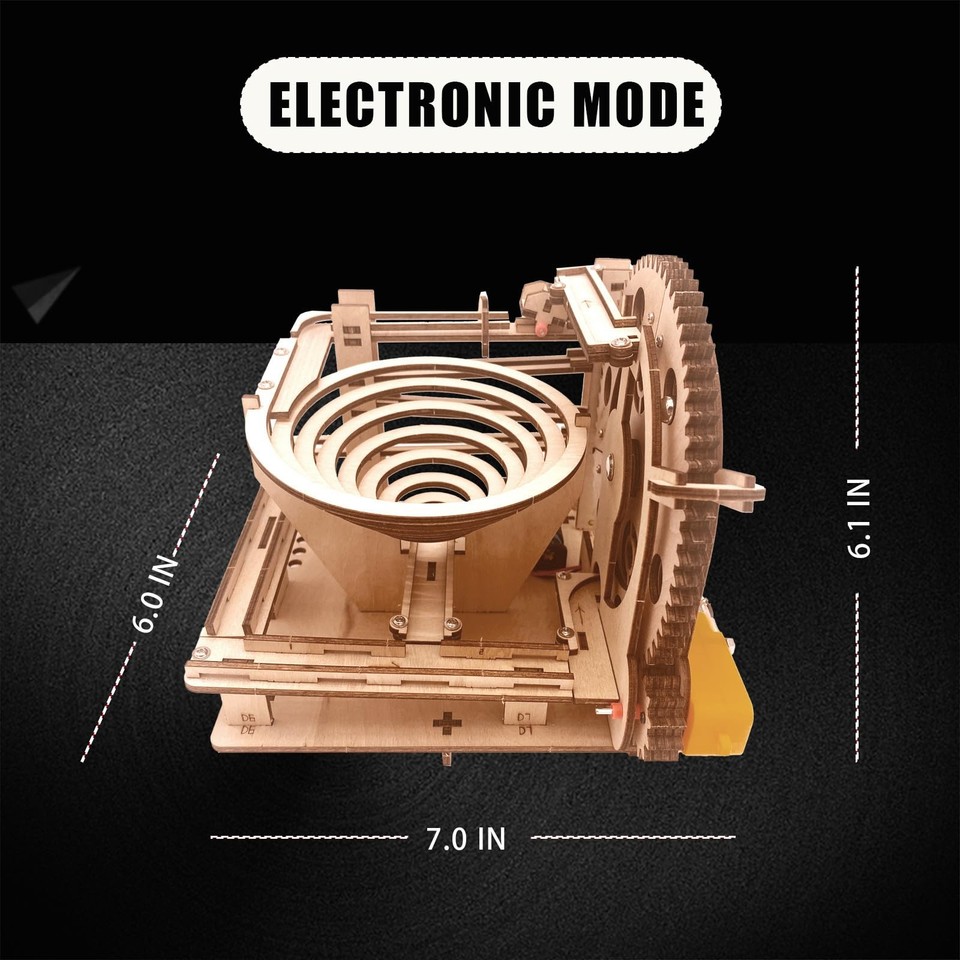 3D Puzzle Wooden Marble Run for Adults DIY Model Kit Assembly Wood Crafts Mec... | eBay