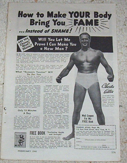 1946 print ad - CHARLES ATLAS bodybuilding muscles-Worlds Perfect ...