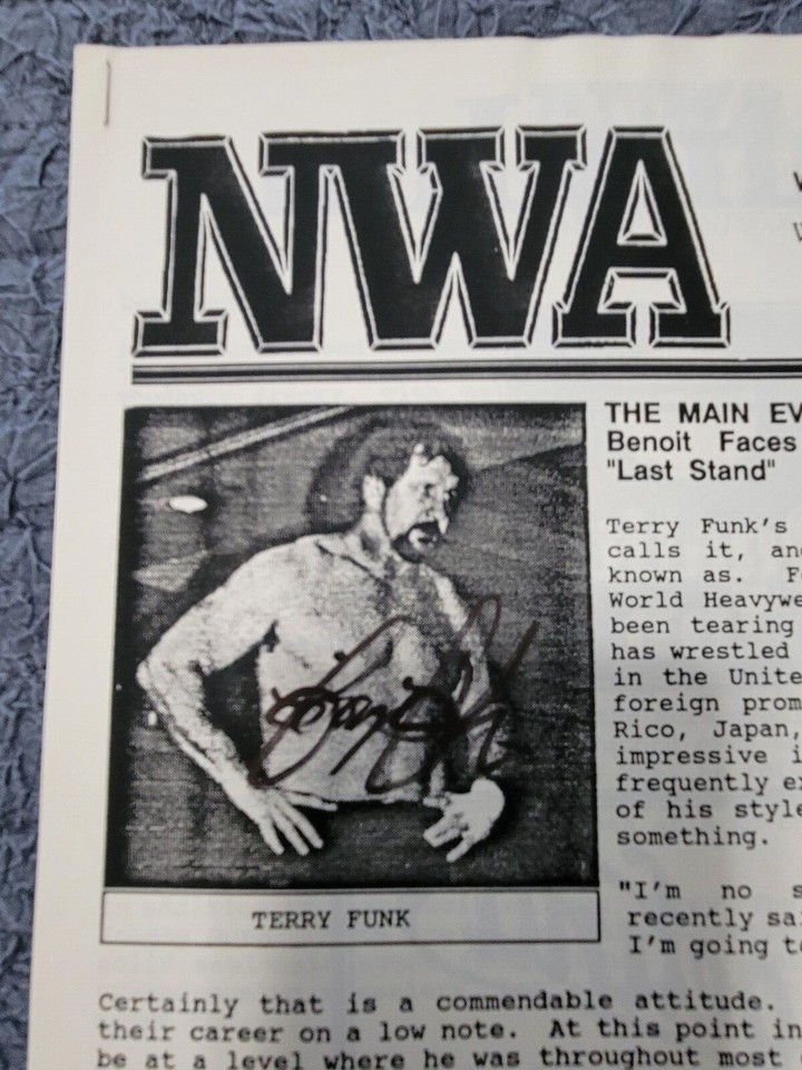 Chris Benoit/ Terry Funk autograph WWF/WWE/WCW/ECW | eBay