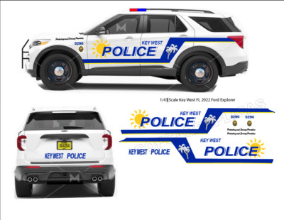 1/43 Scale Key West Florida Waterslide Decals For Motormax 2022 Ford ...