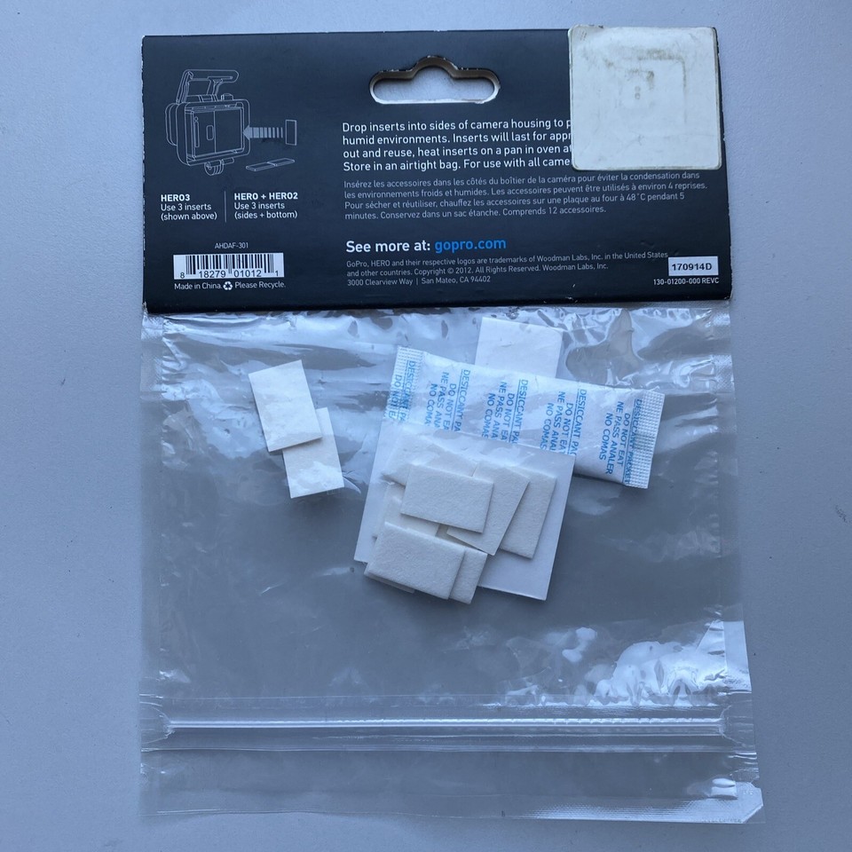 Anti-Fog Inserts GoPro AHDAF-301 12 inserts anti-buée | eBay