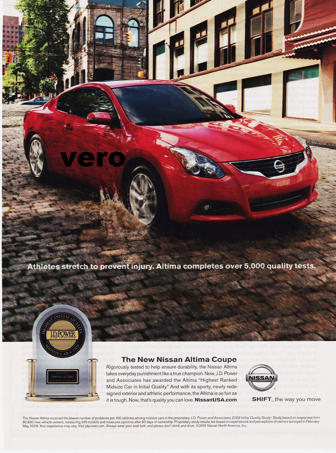 print ad NISSAN 2010 ALTIMA COUPE automobile car clipping magazine ...
