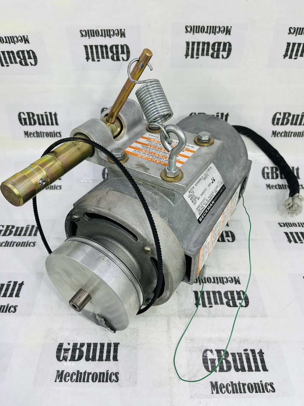 BECKMAN CENTRIFUGE J2-21M/E MOTOR DRIVE ASSEMBLY Working W/Belt Rod ...