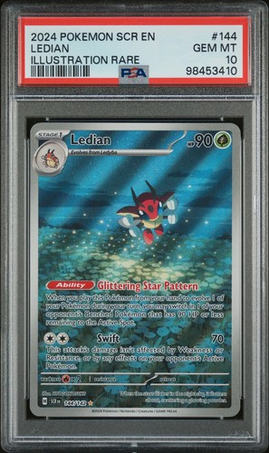 2024 POKEMON STELLAR CROWN SCR EN #144 LEDIAN ILLUSTRATION RARE PSA 10 ...