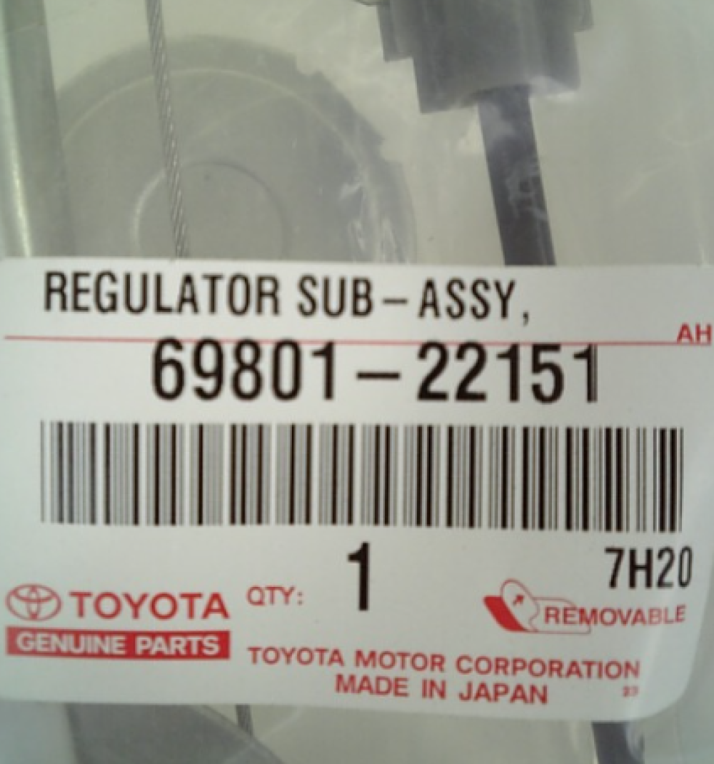 TOYOTA Genuine Mark II Chaser Window Regulator 69801-22151 | eBay