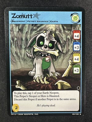 Neopets Zomutt 40/100 The Haunted Woods Petpet Non Holo Rare | eBay