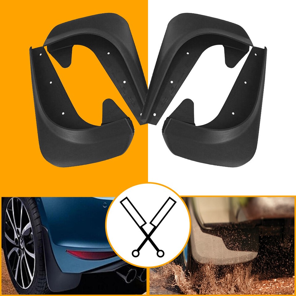 4PCS EVA Plastic Wearing Mud Flaps Splash Guards Fit For Car Front ...