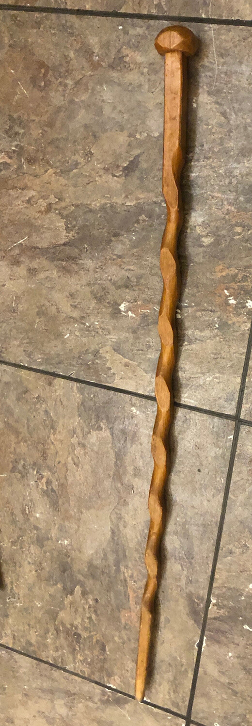 Vintage Antique Spindle Style Walking Stick 36" Long - Gem