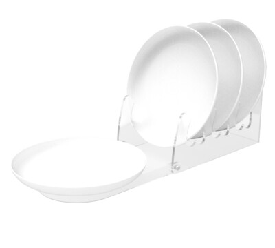 Clear Easel Plexiglass Plate Display Acrylic Dinnerware Rack Plate ...
