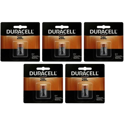 5x Duracell 28L Lithium Battery Compatible With 46V 2CR11108, L544 ...