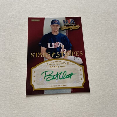 2013 Panini USA Baseball Red Signature Brant Ust Autograph Auto Green ...