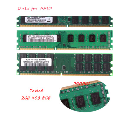 Lot 8GB 4GB 2GB Only for AMD Desktop Memory DDR2/3 800/1333Mhz 240Pin ...