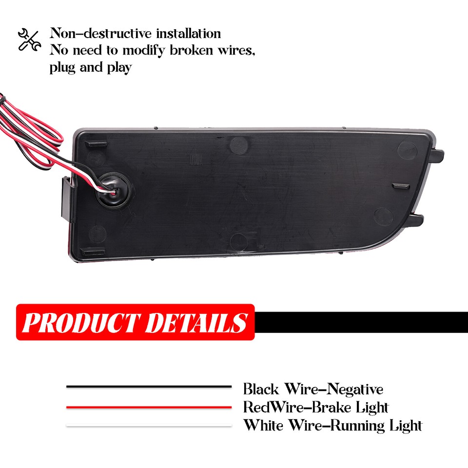 2X For Mercedes Sprinter W906 Crafter LED Rear Bumper Reflector Light ...