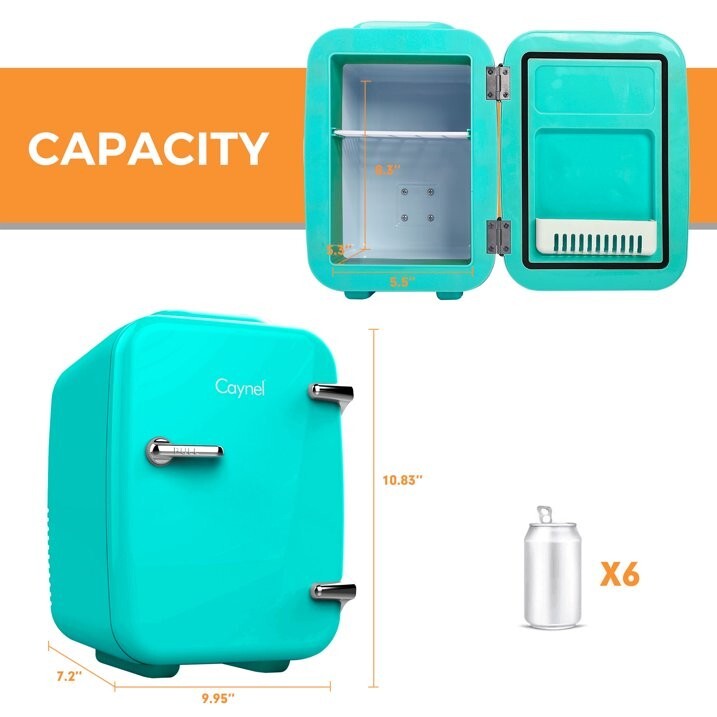 Caynel Portable Thermoelectric 4 Liter Beauty Mini Fridge Cooler or ...