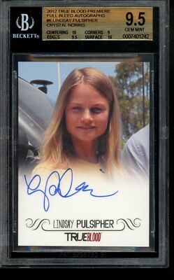 2012 True Blood Full Bleed Autograph Lindsay Pulsipher Limited Auto BGS ...