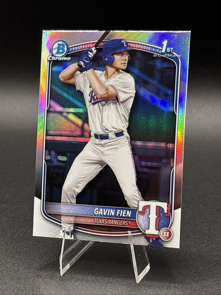 2025 Bowman Draft Gavin Fien Chrome Refractor #BDC-15 Rangers Top Chase ...