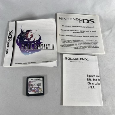 Final Fantasy IV Nintendo DS Cartridge Game & Manual Inserts Tested ...