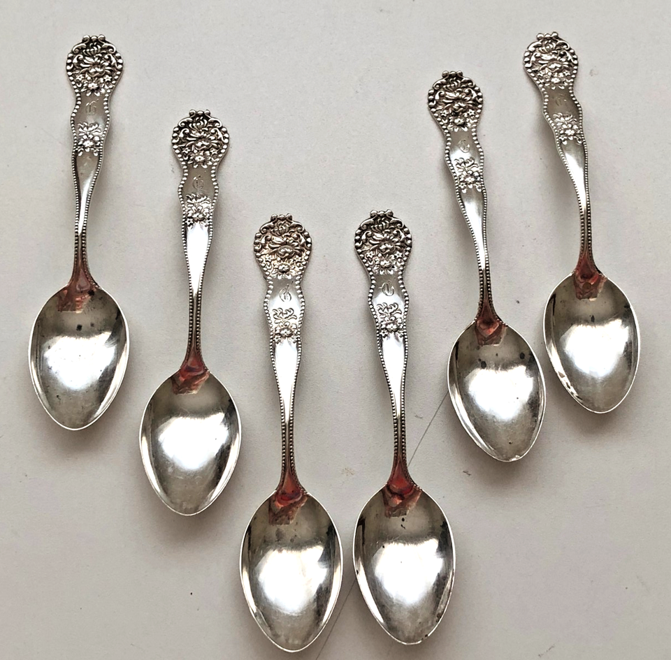 Gorham Sterling Silver Set of 6 Demitasse Spoons Lancaster Pattern 43.7 ...