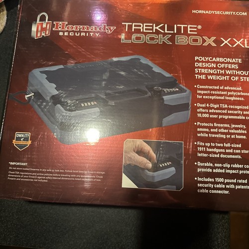 Hornady Treklite Lock Box XXL Dual Combination TSA Locks Handgun ...