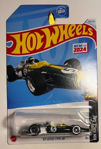 2024 HOT WHEELS GREEN '67 LOTUS TYPE 46 8/10 RACE DAY SERIES 188/250 | eBay